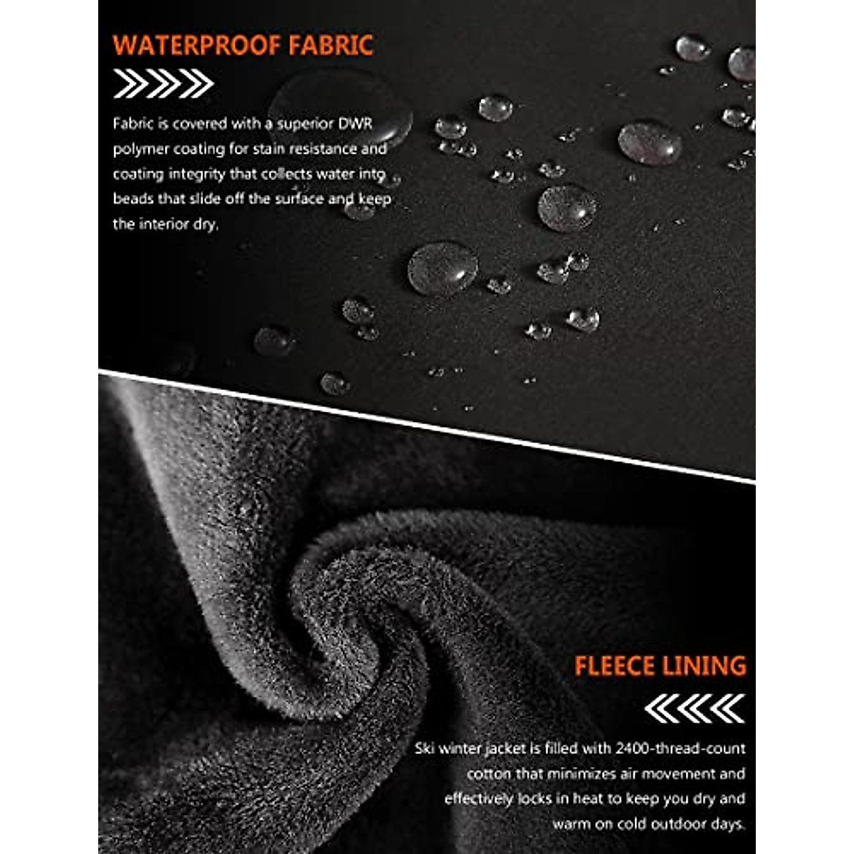 Purltoan Rain Jacket Men Winter Mountain Snow Skiing Raincoats Windproof Water Resistant Soft Shell Fleece Tactical Coat Darkgrey 3XL