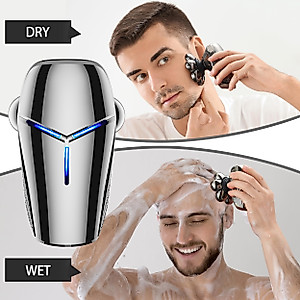 Silver Electric Head Razor for Bald Men - Bald Head Shavers