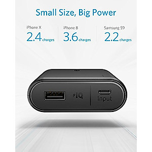 Anker PowerCore 10000 Portable Charger, 10000mAh Power Bank, Ultra-Compact Battery Pack, High-Speed Charging Technology Phone Charger for iPhone, Samsung and More.