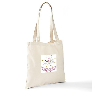 CafePress BINGO QUEEN Tote Bag Natural Canvas Tote Bag, Reusable Shopping Bag