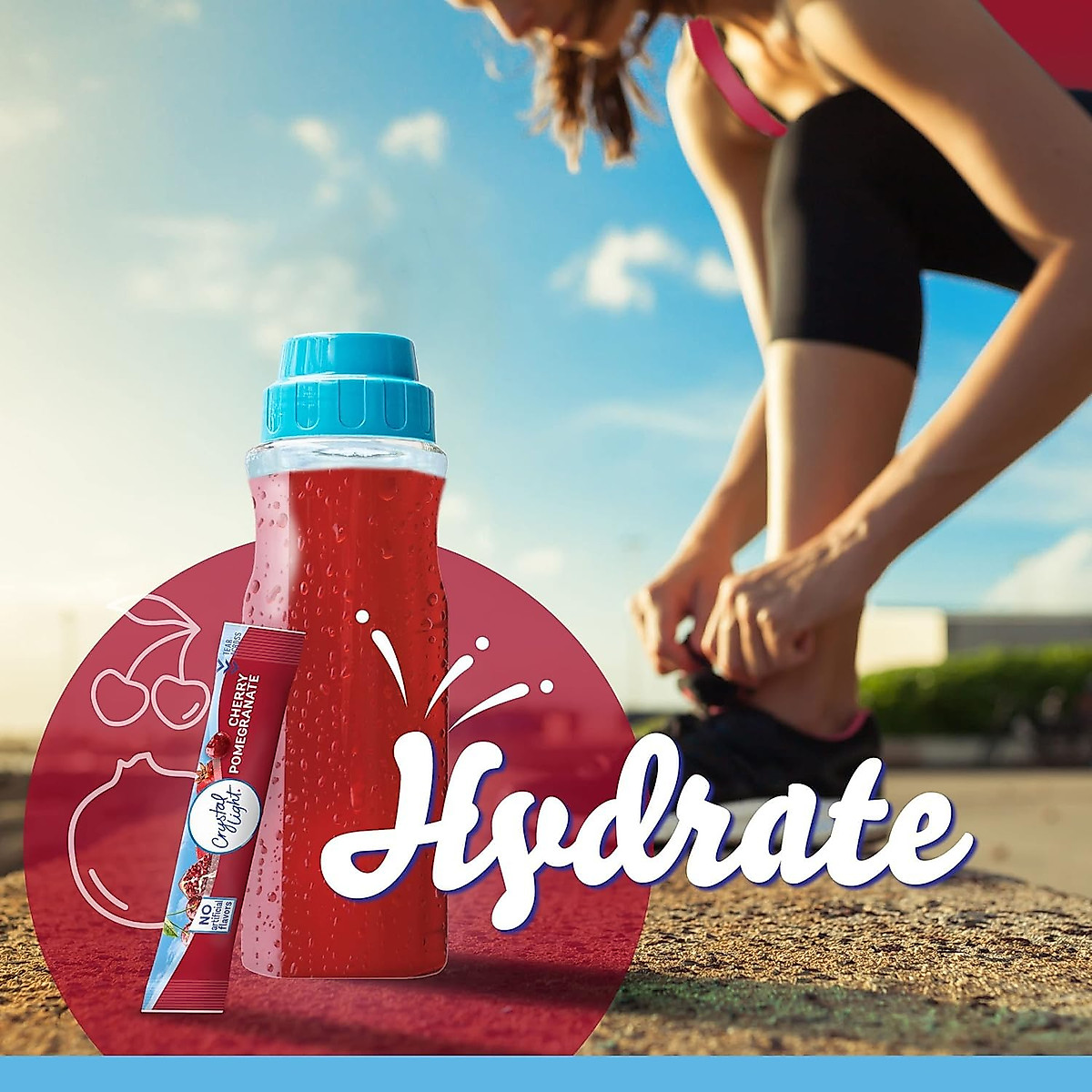 Crystal Light On The Go Antioxidant, Natural Cherry Pomegranate, 10-Count Boxes Pack of 3