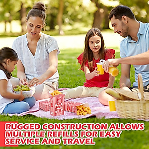 Ireer 200 Pcs 0.75 oz Popcorn Boxes, Close Top Popcorn Containers for Movie Party, Bulk Red and White Striped Paper Popcorn Boxes for Popcorn Machine Theater Night Party Carnival Circus Party Supply