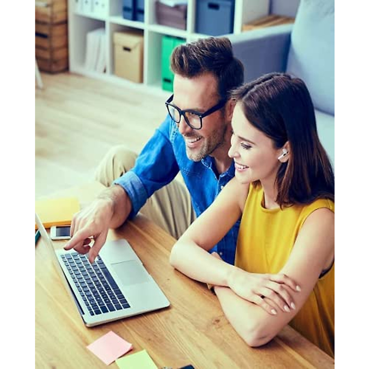 PIVADA Wireless Earbuds, Air Pro Bluetooth 5.3 Headphones 30H Playtime Charging Case, IPX7 Waterproof Earphones with Mic for Android iOS Cell Phone Computer Laptop Sports