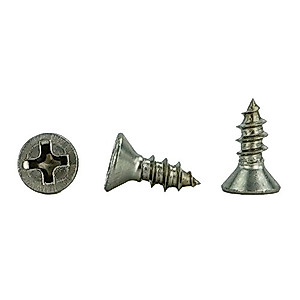 #6 X 3/8" Stainless Phillips Flat Head Sheetmetal Screw (3/8" to 2" in Listing) 100 Sheet Metal Screws, 82 Degrees (#6 x 3/8")