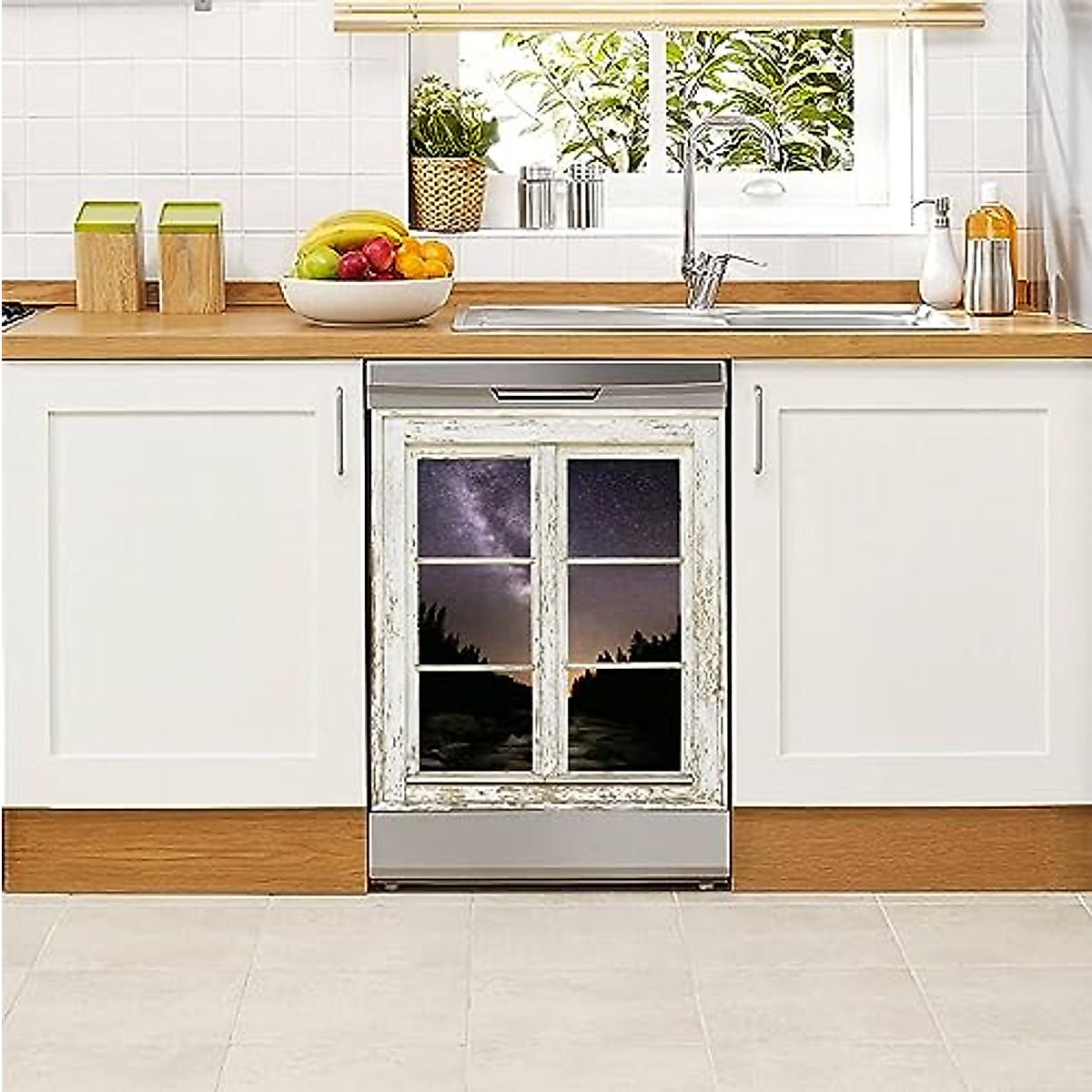 Dishwasher Magnet Cover Night Sky Milky Way Nature Panorama Magnetic Refrigerator Stickers Decorative Appliance Cover Fridge Panels Metal Door Garage 23x26in