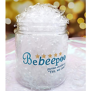 Clear Mini Elastic Rubber Hair Bands，BEBEEPOO 2500pcs Soft Elastics Ties Bands 2mm in Width and 30mm in Length - STRONG - REUSEABLE