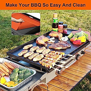 36’’ Griddle Mat Silicone Protective Cover for Blackstone 36 Inch Grill Accessories, Heavy Duty Silicone Grill Mat Griddle Flat Top Cover Surface Protect from Dust & Rust