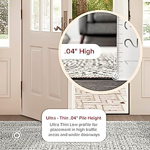 nuLOOM 6' Round SpinClean Machine Washable Stain-Resistant Area Rug with Non Slip Backing, Low Profile for Living Room, Bedroom, and Dining Room, Hart Grey