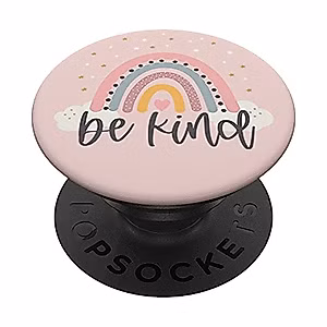 Be Kind - Cute Rainbow Positive Quotes Inspirational Saying PopSockets Swappable PopGrip