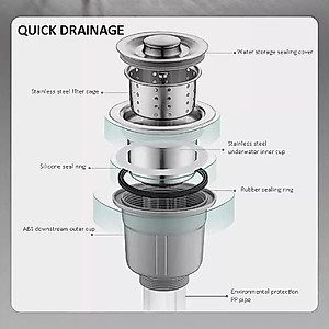 HM&DX Commercial Floor Mop Sink,Stainless Steel Mop Service Basin,Indoor Outdoor Floor-Standing Sink,Laundry Room Slop Sink,Utility Mop Bucket,mop Sink with Drainage for Kitchen Business Garages