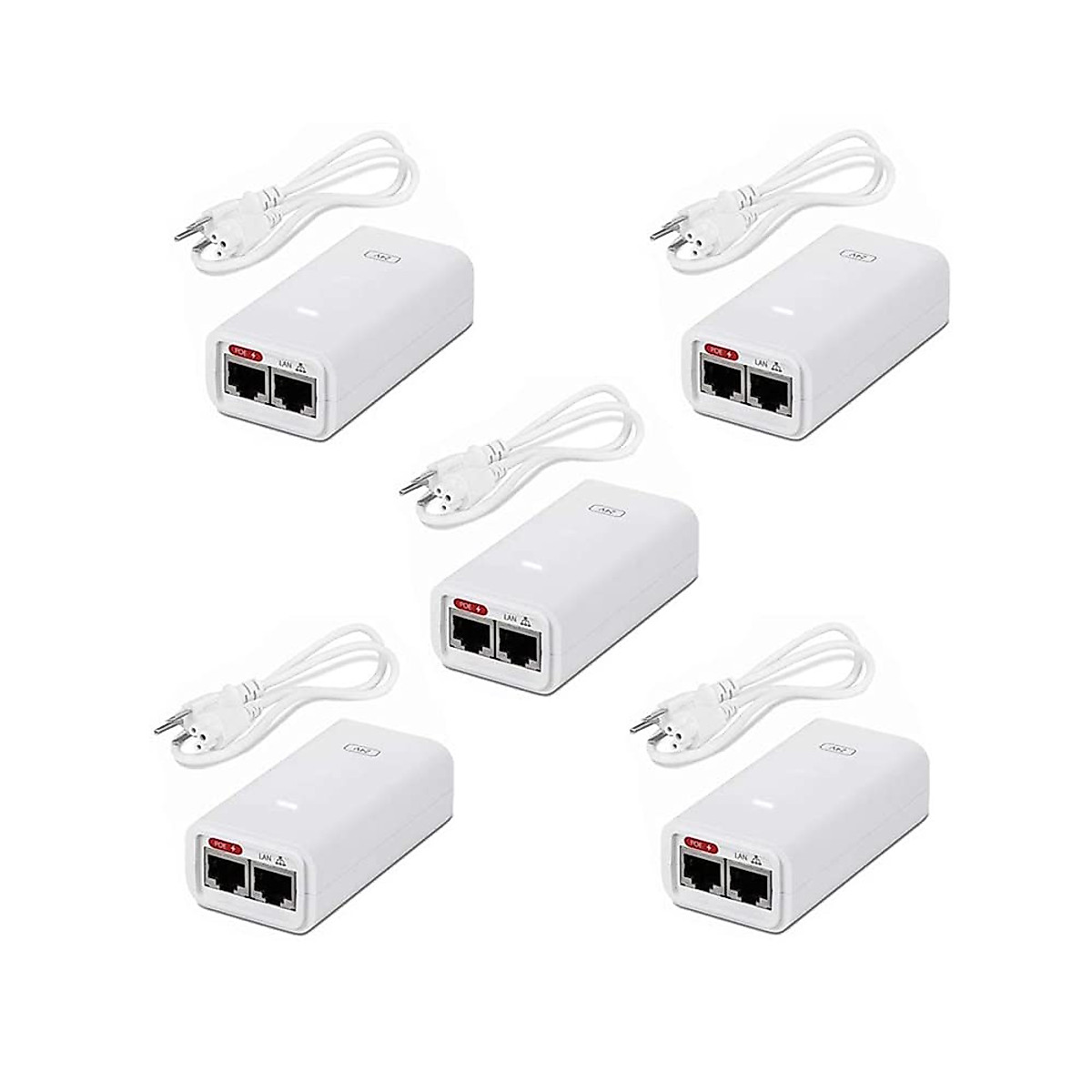 Ubiquiti POE POE-24-12W-5P - 24V DC 0.5A 12W - Power Over Ethernet Replacement PoE Adapter (5-pack)