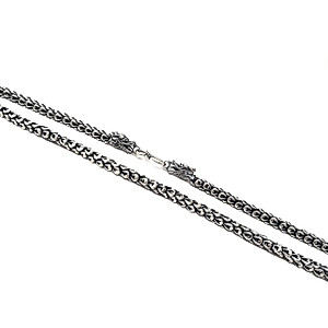 Sterling Silver Dragon Chain - Handmade Vintage 925 Necklace (18, 5.5mm)