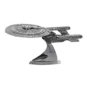 Metal Earth 3D Model Kits - Star Trek Set of 4 - USS Enterprise NCC-1701D - Klingon Vor'Cha Class - Klingon Bird-of-Prey - USS Enterprise NCC-1701