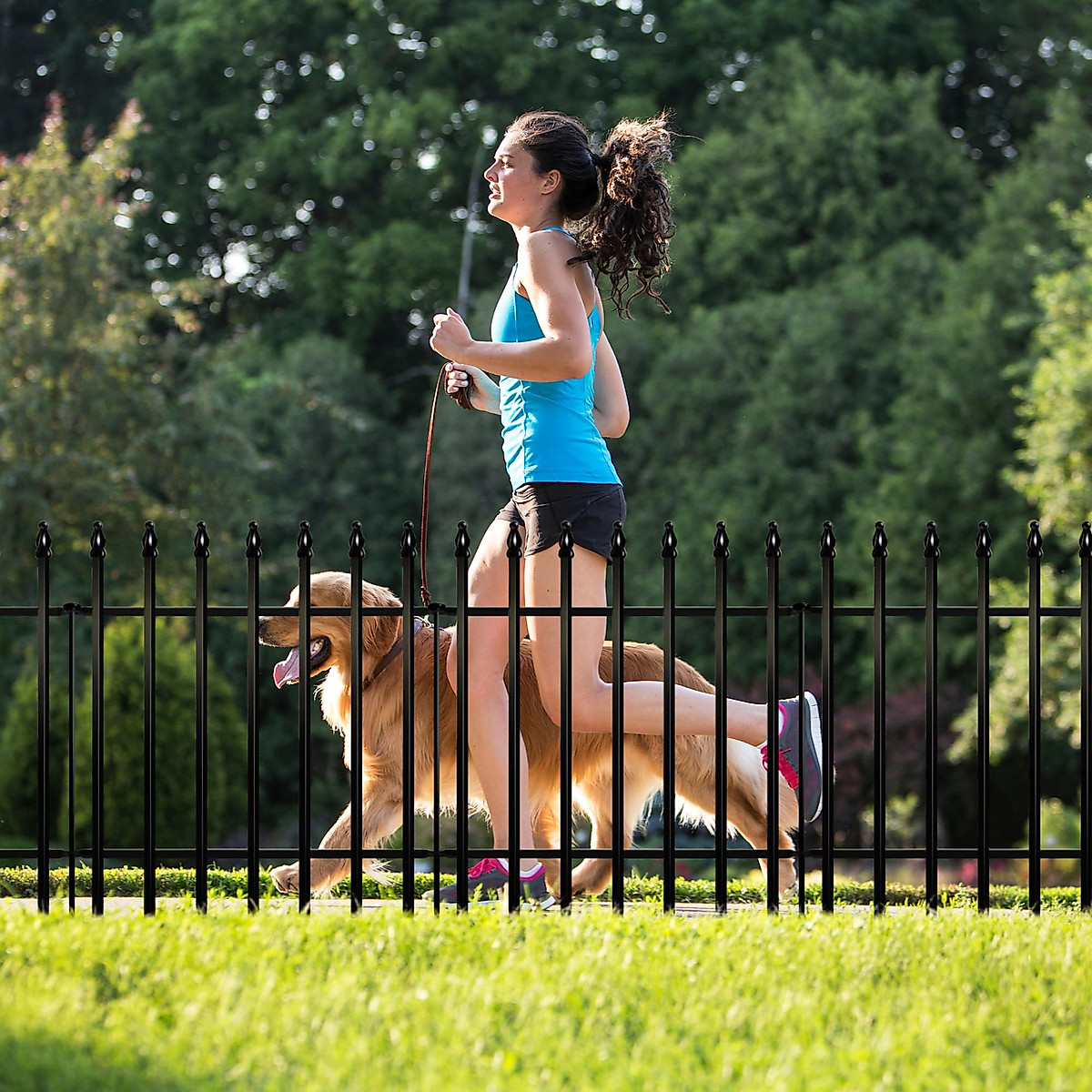 ARIFARO Decorative Metal Garden Fence 18" high x 22" Wide 5 Pack, Animal Barrier for Dog Pet, Border Garden Fencing for Outdoor Patio Lawn Yard Flower Bed