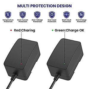 XXSZHY 24V Scooter Battery Charger for Razor E100 E200 E200S E175 E300 E300S E125 E150 E500 PR200 E225S E325S MX350 MX400 Charger Power Supply Cord- 3-Prong Inline Female Battery Power Cord