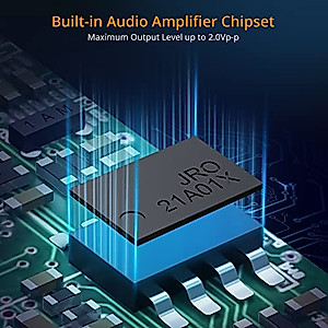 Neoteck 192kHz DAC Converter SPDIF to RCA Built-in Audio Amplifier Chipset and RCA Cable, Small and Lightweight Compatible with HDTVs, Set-Top Boxes and DVD/Blu-Ray Players