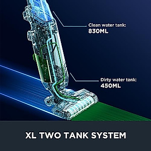 EUREKA All in One Wet Dry Vacuum Cleaner and Mop for Multi-Surface, Corded Lightweight Self-Cleaning System, for Hard Floors and Area Rugs, 2-in-1, Black and White