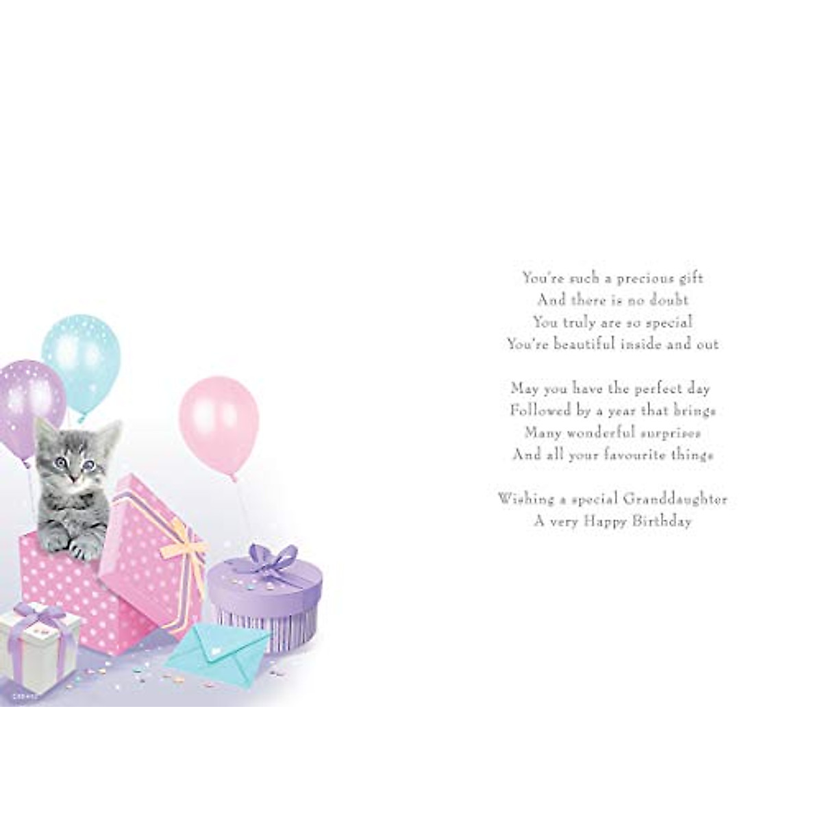 Regal Publishing Birthday Card Granddaughter - 9 x 6 inches -, C80442