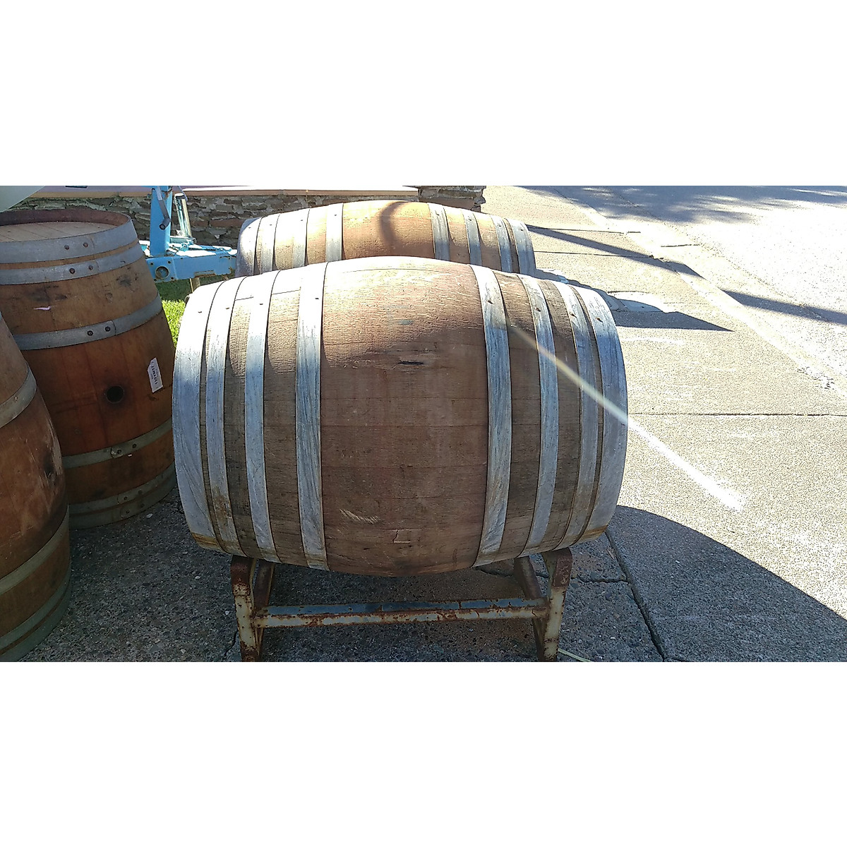 CUGHYS Used Wine Barrel Solid Oak from Napa Valley by Wine Barrel Creations9