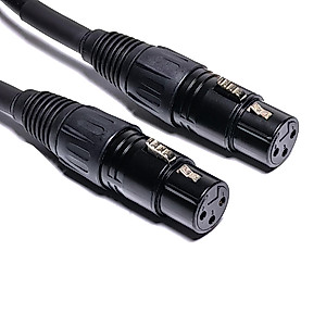 Suanqi 023 6in 1/4 TRS to XLR Female Adapter, 6.35 to XLR Female, XLR to 1/4 Adapter 1/4 Audio Cable 6in/2pack