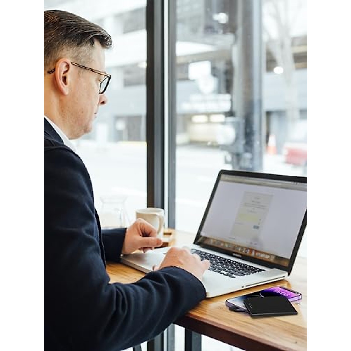 Auskang Portable Charger with Built-in Lightning Cable (MFi Apple Certified) 3500mAh Slim Power Bank Compatible with iPhone 14/13/12/11/X/8/7/6/5 SE Series