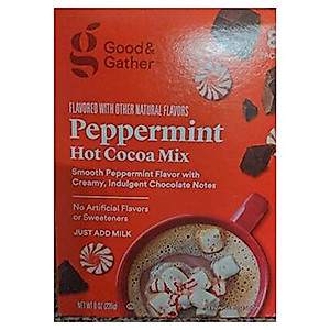 Good & Gather Peppermint Hot Cocoa Mix! Peppermint Flavored Hot Cocoa! Made With Premium Cocoa For A Rich And Satisfying Taste! Choose Your Flavor! (Peppermint)
