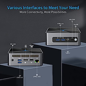YLIMPC M3 i7 Mini PC, Intel i7 10810U 10th Gen 6-Core Processor up to 4.9GHz, 16GB RAM 500GB SSD Windows 11 Pro Small Desktop Computer with 2.5Gbps LAN/Bluetooth 5.0/WiFi/HDMI/DP/4K UHD Graphics
