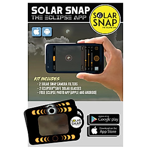 Solar Snap Eclipse App - Eclipse Photography Kit, Glasses, and App for iPhone and Android, Safe for Viewing Celestial Phenomenon