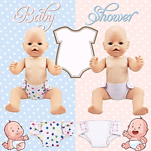DC-BEAUTIFUL 4 Pack Baby Diapers Doll Underwear for 14-18 Inch Baby Dolls, Suitable for Infant Dolls Baby Girls