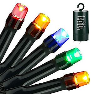 Joomer Battery Chrismas Lights, 33ft 100LED Fairy Lights Battery Operated Timer 8 Modes Waterproof for Outdoor Home Garden Party Holiday Christmas Trees Decoration (Multicolor)