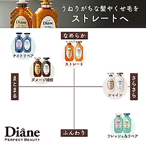 Moist Diane Perfect Beauty Extra Straight Shampoo & birds - Tomento set 450ml × 2