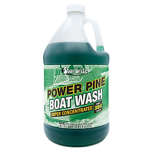 STAR BRITE Power Pine - Premium Boat Wash Super Concentrate - Makes 384 Gallons - All-Purpose, All-Surface Ultimate Cleaning Solution - Will Not Remove Wax, Polish or Harm Gel Coat 1 GAL (093700)
