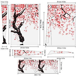 AoHanan Cherry Tree Blossom 5 Skin Controller Accessories Cover Skins Anime Vinyl Cover Sticker Full Set for 5 Disc Edition