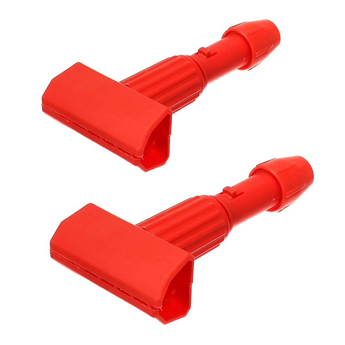 Commercial Mop Clamps-Quick Change Head Mop Handle -Heavy Duty Mop Head Replacement Holder Change Mop Handle -Commercial Gripper Mop Wet Mop Handle (KL-ZJ-RED)