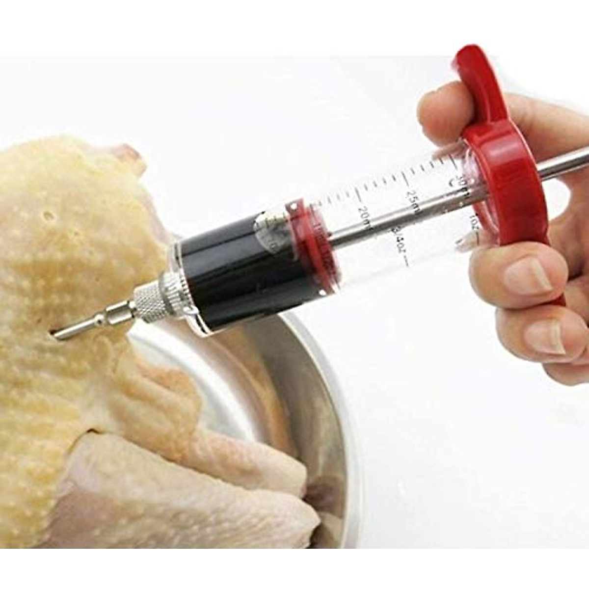 SFASTER Turkey Injector Syringe, Meat Injector Syringe, Flavor Needle Turkey Pork BBQ Steak Meat sauces Syringes marinades Kitchen Accessories, Meat Injector