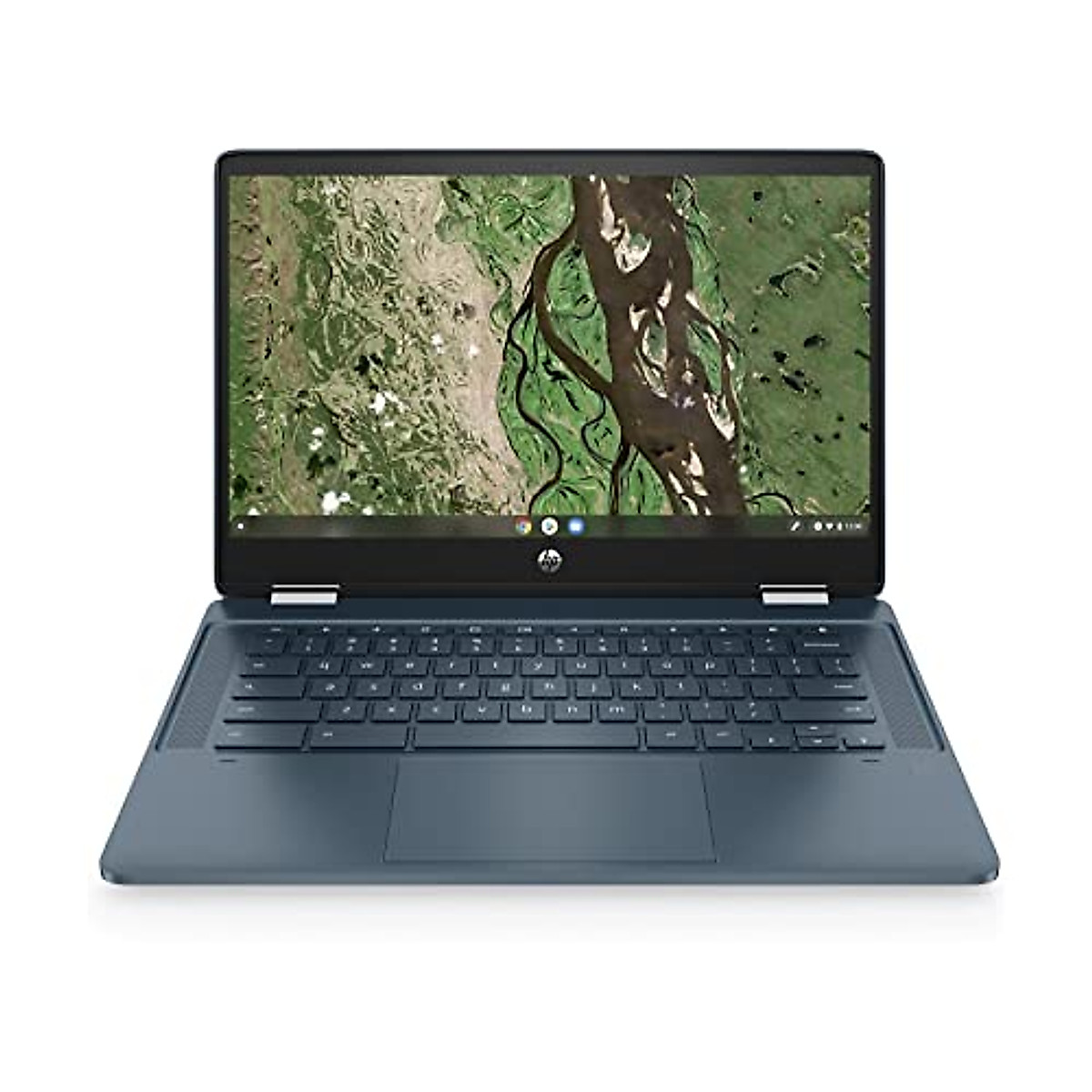 HP Chromebook x360 14b-cb0020ca, Intel Pentium Silver N6000, 8 GB RAM, 128 GB eMMC, Intel UHD Graphics, 2-in-1 Laptop, 14" Diagonal FHD Display, Spruce Blue (Renewed)