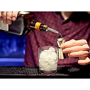 12/24/48/100 Pack Liquor Pour Spout, Stainless Steel Classic Bottle Pourers with Rubber Dust Cap, Speed Wine Bottle Pourer for Liquor Bottle, Oil Bottles(12 Pack)