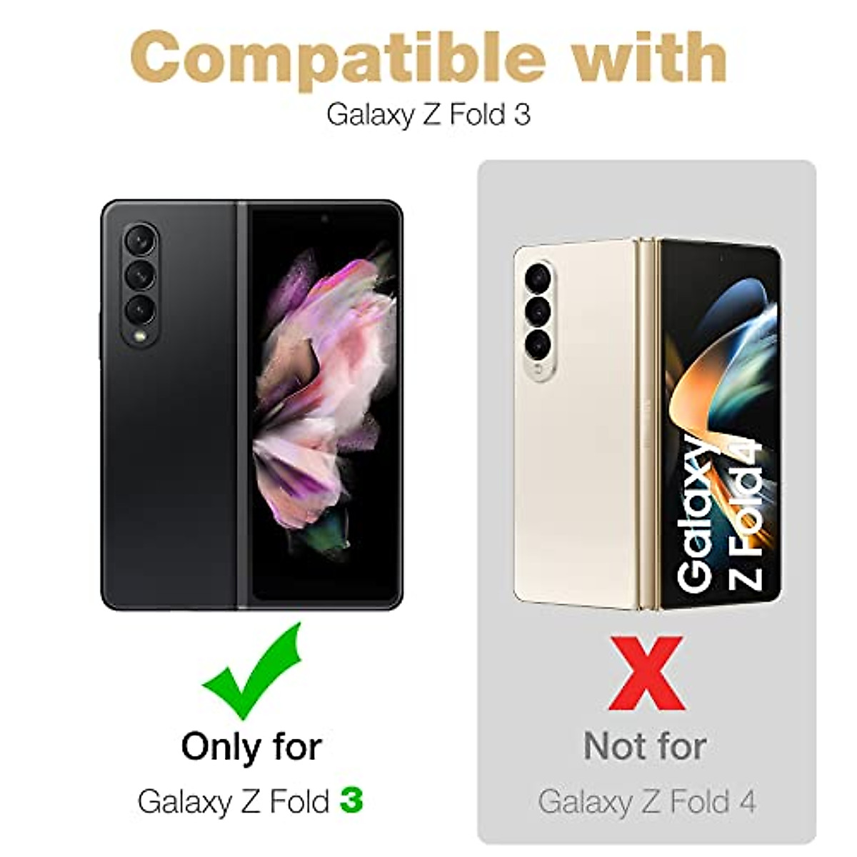 Dexnor Shielder Series Case for Samsung Galaxy Z Fold 3(2021), Military-Grade Full-Body Shockproof Rugged Bumper Case Cover with Built-in Screen Protector & Kickstand & S Pen Slot,Phantom Pruple