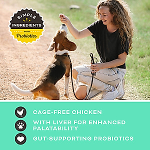 Primal Freeze Dried Dog Treats; Chicken Liver Dog Treats with Probiotics for Dogs; Liver, Laugh, Love; Crunchy Grain Free Training Treats for Dogs, 1.5 oz