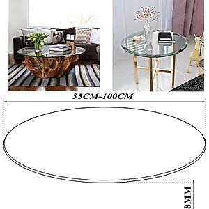 SAGIDAR Round Tempered Glass, Tempered Glass Round Table Top, Round Table Top, Kitchen Furniture, Glass Table Top for Dining Table, Clear Round Glass Top, 15IN 20IN 30IN 35IN 40IN