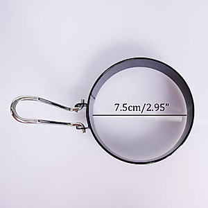 2 Pcs Metal Non-Stick Egg Rings Omelet Mold Round Shaped Pancake Cooking Tool Home Kitchen Gadget, 2.95" Diameter