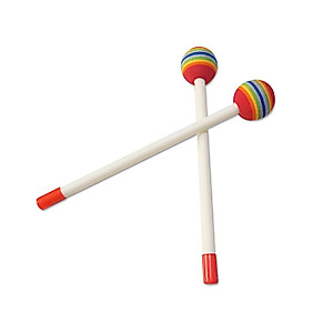 GSHLLO 4 PCS Lollipop Drum Mallet Sticks Hammer Percussion Sticks Drumstick with Wood Handle for Kids