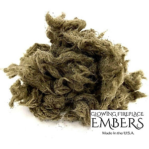 Gas Fireplace Glowing Embers, Rock Wool for Vent Free or Vented Gas Log Sets, Inserts and Fireplaces. Large Bag 4 oz