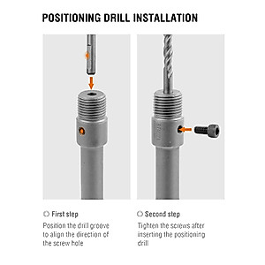 BINOTA Concrete Hole Saw, Kit 40 55 80 100 110 130 MM, Arbor SDS Plus and MAX 300mm, for Masonry Cement Wall Brick Sands Stone Sable-Rock Self-Leveling