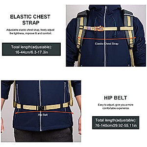 MOUNTAINTOP Hiking Backpack 35L Outdoor Travel Camping Day Pack with Rain Cover for Men Women