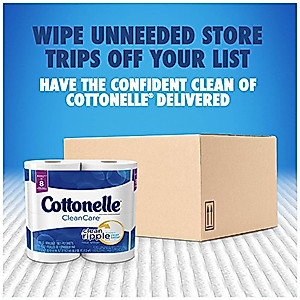 Cottonelle Clean Care Double Roll Toilet Paper,12 rolls, 190 Count