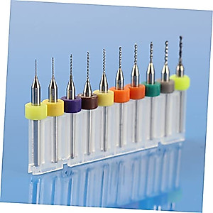 TEHAUX 10 Set Micro Drill Bits Carbide Drill Bits PCB Drill Bits CNC Drill Bits Circuit Board Miniature