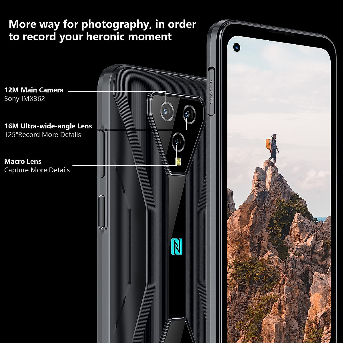 Blackview 5G Rugged Smartphone Unlocked, BL5000 Dual SIM Rugged Unlocked Phones, 8GB+128GB, Android 11, 30W Fast Charge 4980mAh Battery, 16MP+12MP Camera,6.36" HD, IP68/IP69K Waterproof Phone,GPS,NFC