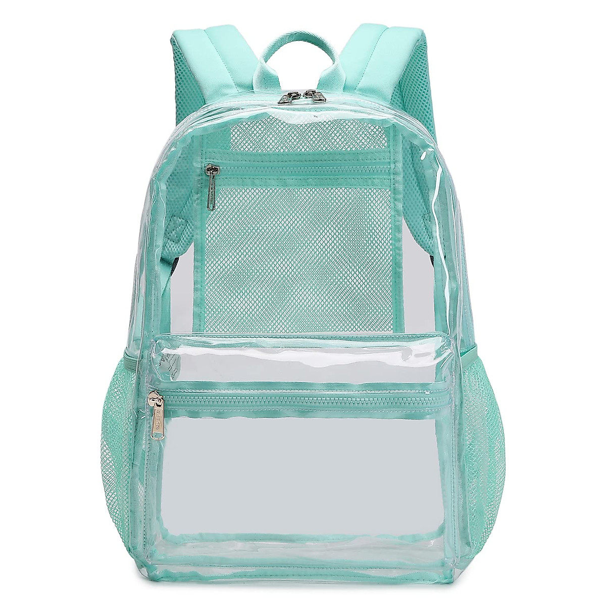abshoo Heavy Duty Clear Backpack School Approved Transparent Clear Bookbag for School (Teal)