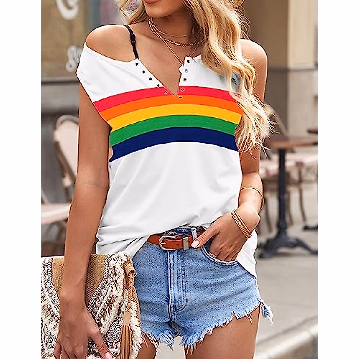 Be You Tank Women Love Wins Letter Print Tank Tops Gay Pride Sleeveless Shirt Tee (P3,XL)